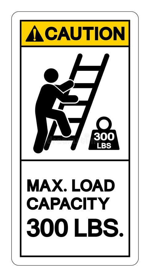 Caution Maximum Load LBS Symbol Sign, Vector Illustration, Isolate on ...