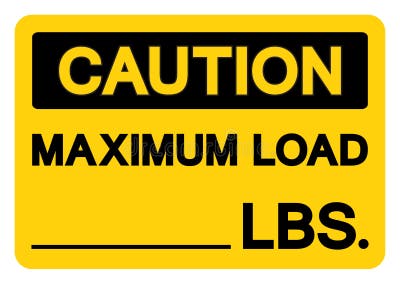 Caution Maximum Load LBS Symbol Sign, Vector Illustration, Isolate on ...