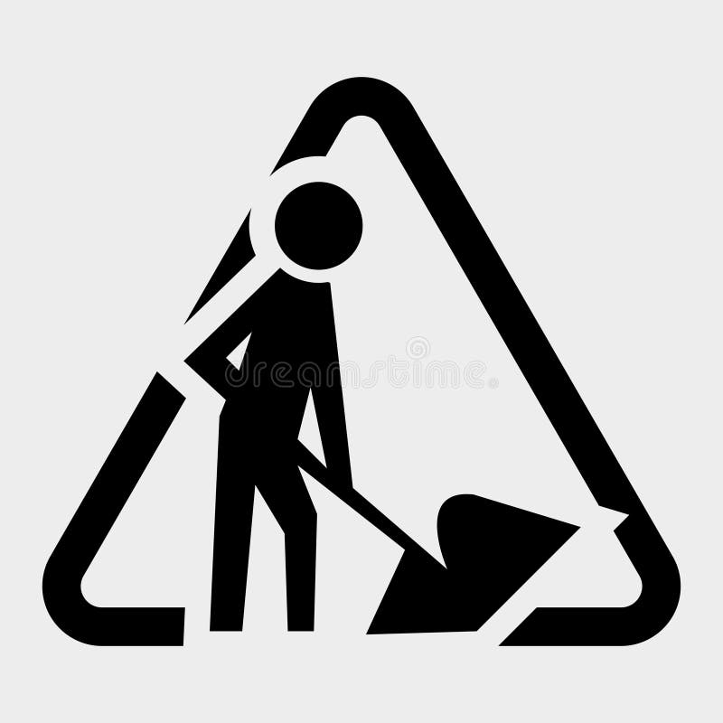 Men at Work Symbol Sign Isolate on White Background,Vector Illustration ...