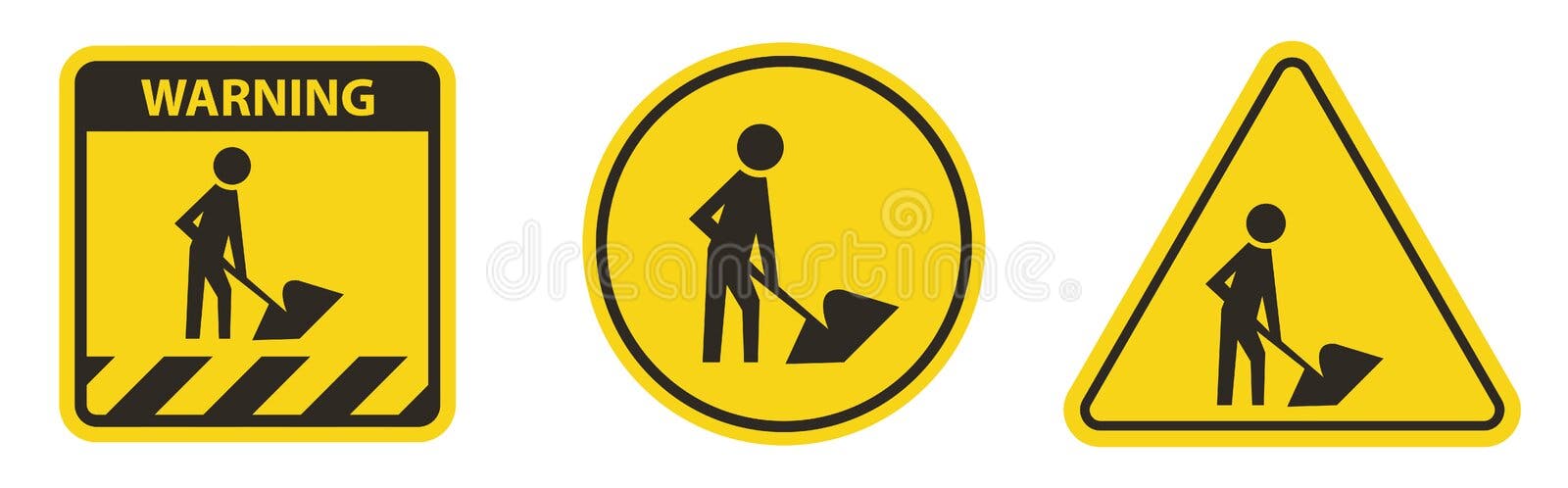 Men at Work Symbol Sign Isolate on White Background,Vector Illustration ...