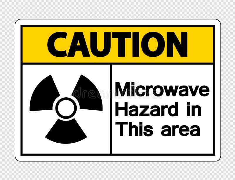 Caution Microwave Hazard in this Area Symbol Sign ,Vector Illustration ...