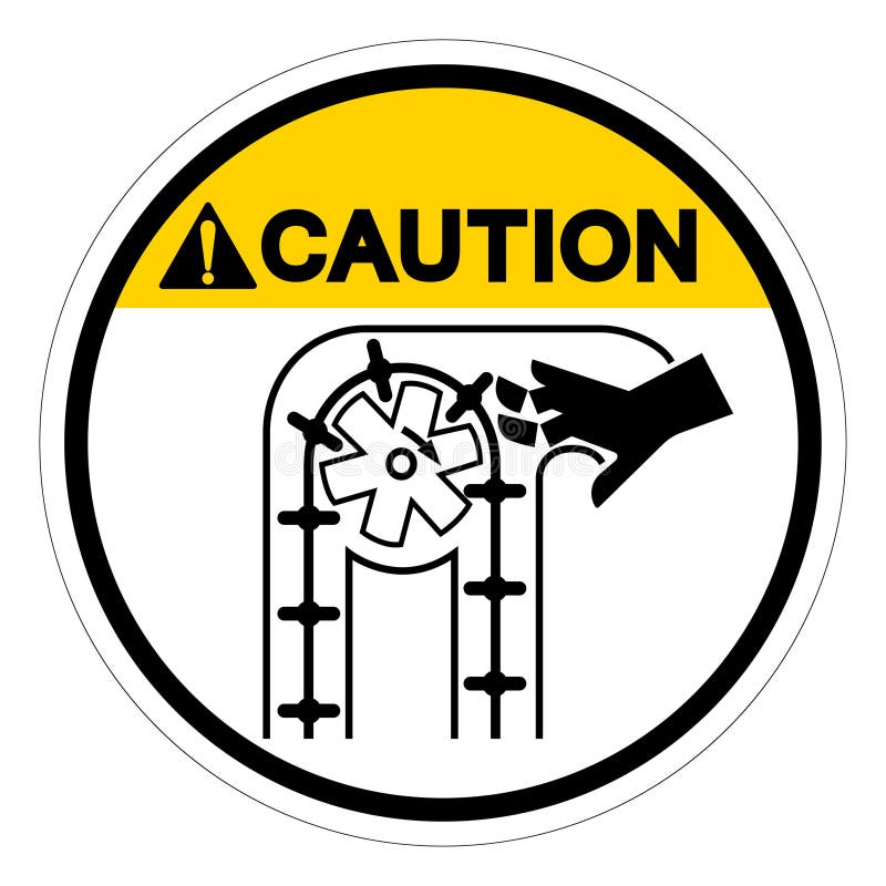 Caution Moving Part Cause Injury Do Not Touch Symbol Sign, Vector ...