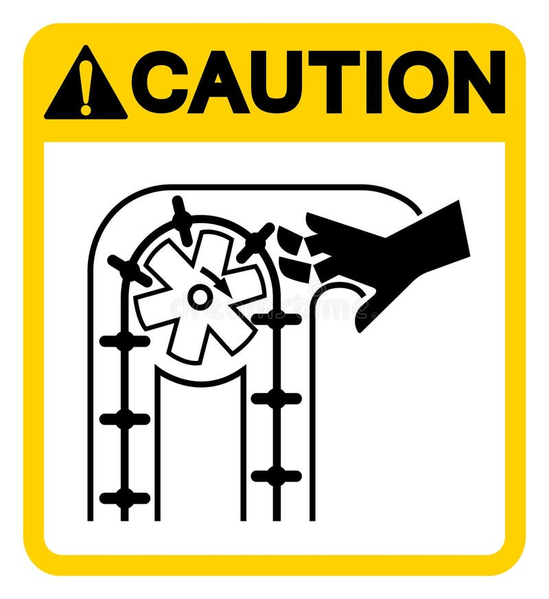 Caution Moving Parts Can Crush and Cut Symbol Sign, Vector Illustration ...