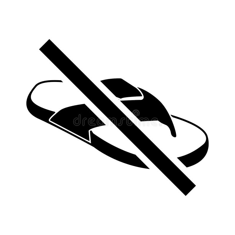 Caution No Open Toed Shoes Sign on White Background Stock Vector ...