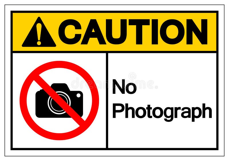Caution No Photograph Symbol Sign, Vector Illustration, Isolate on ...