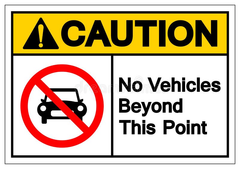 No Vehicles Beyond this Point Prohibitory Sign Icon of 3 Types Color ...