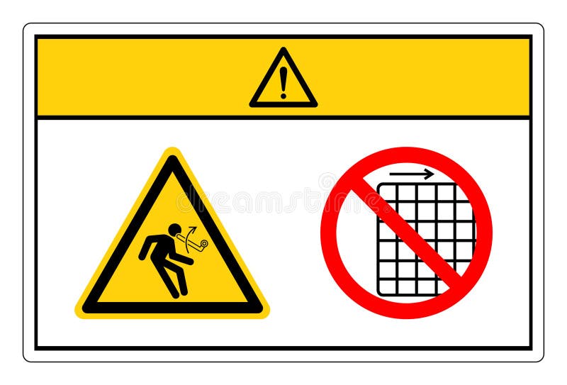 Caution Object Bumps of Face Hazard Do Not Touch Symbol Sign, Vector ...