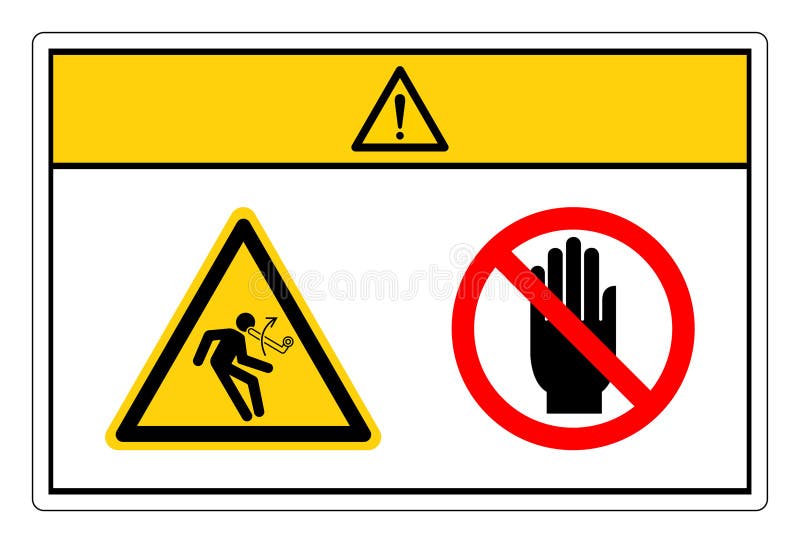 Caution Object Bumps of Face Hazard Do Not Touch Symbol Sign, Vector ...