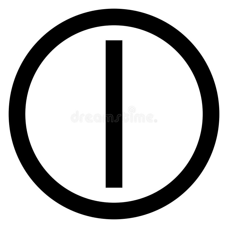 On Off Push-Button Symbol Sign on White Background Stock Vector ...