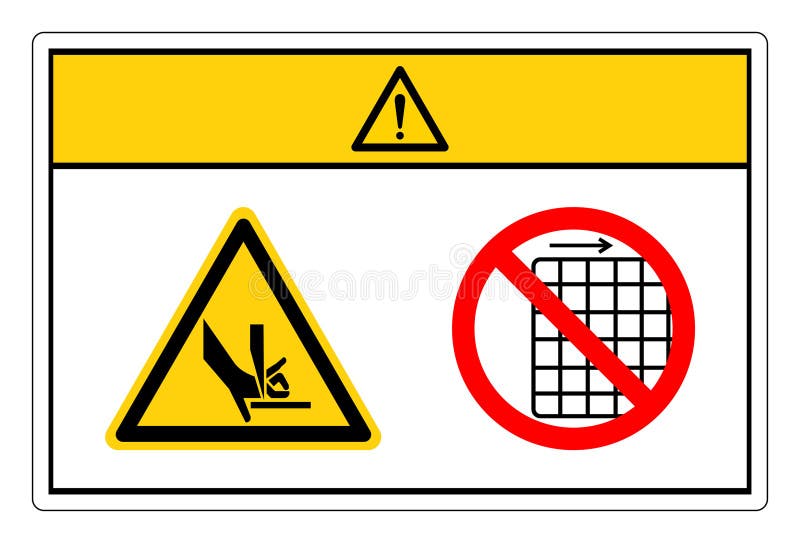 Caution Open Blade Do Not Remove Guard Symbol Sign, Vector Illustration ...
