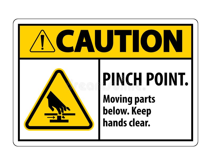 Caution Pinch Point Symbol Sign,Vector Illustration, Isolate on White ...