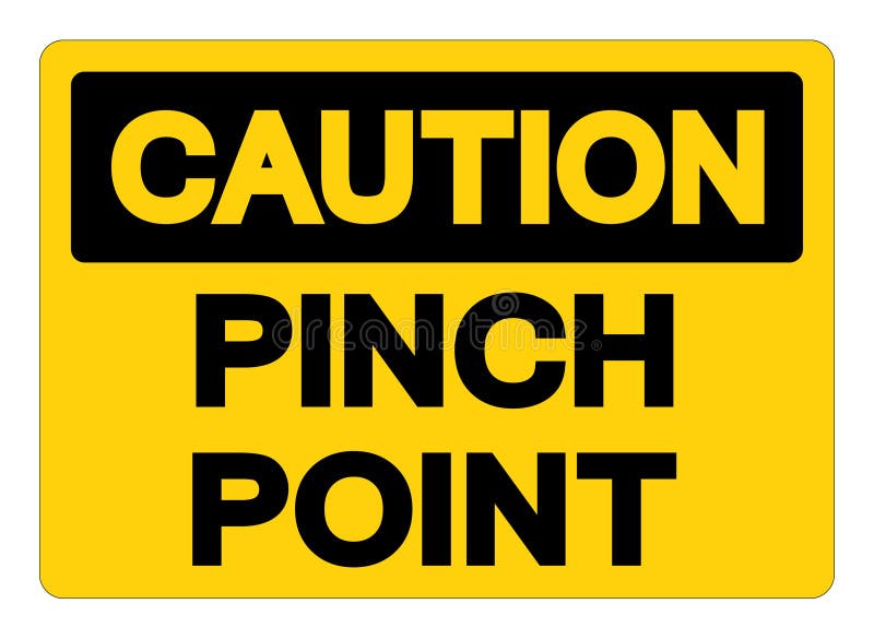 Caution Pinch Point Symbol Sign,Vector Illustration, Isolate on White ...