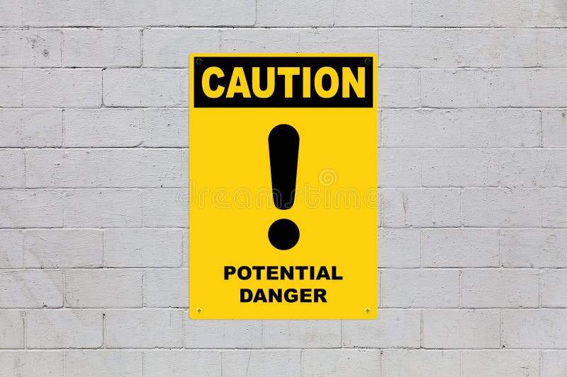 Caution - Potential danger stock photo. Image of accidents - 346084894