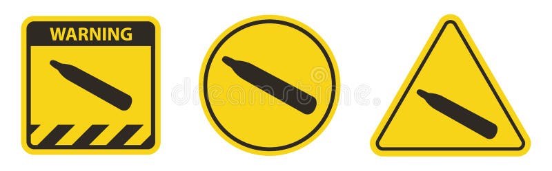 Caution Pressure Gas Symbol Sign Isolate on White Background Stock ...