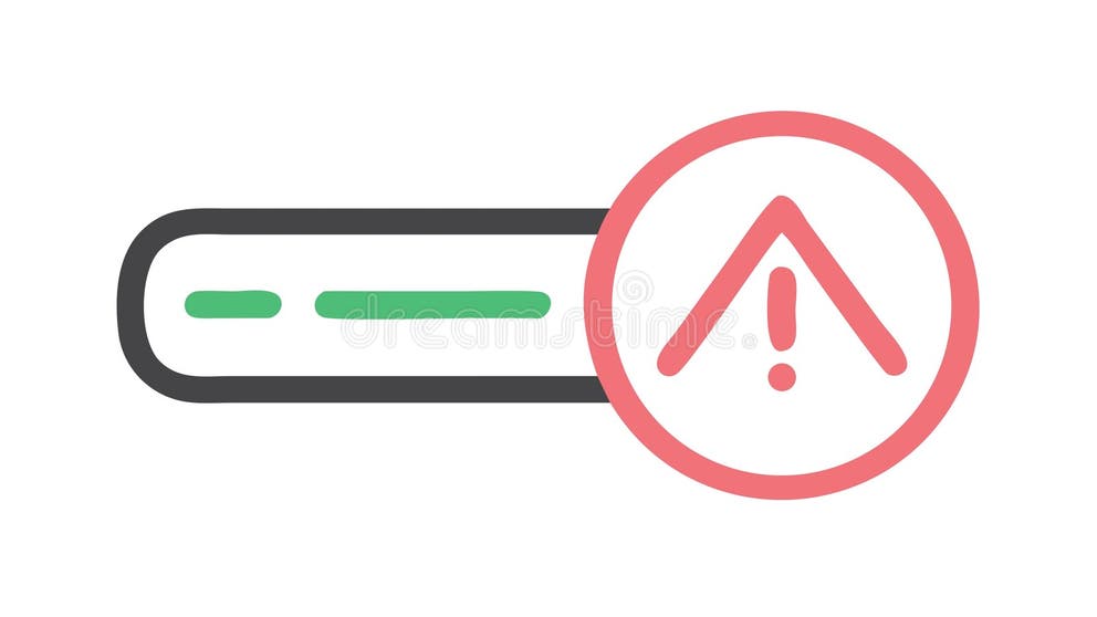 Caution Progress Icon: Warning Status Process Symbol Vector, Vector ...
