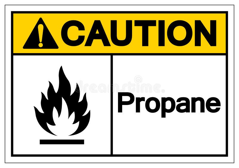 Caution Propane Gas Symbol Sign, Vector Illustration, Isolate on White ...