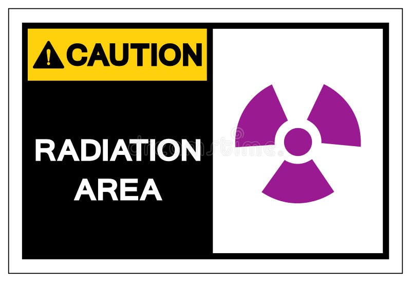 Caution Radiation Area Symbol Sign,Vector Illustration, Isolated on ...