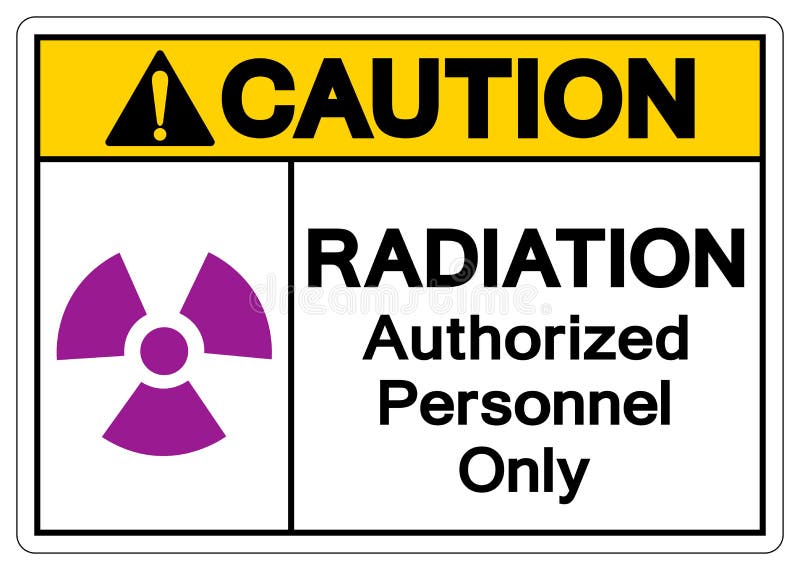 Caution Radiation Authorized Personnel only Symbol Sign, Vector ...