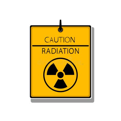 Caution Radiation stock vector. Illustration of attention - 258953447