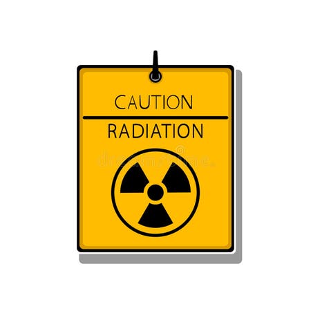 Caution Radiation stock vector. Illustration of attention - 258953447