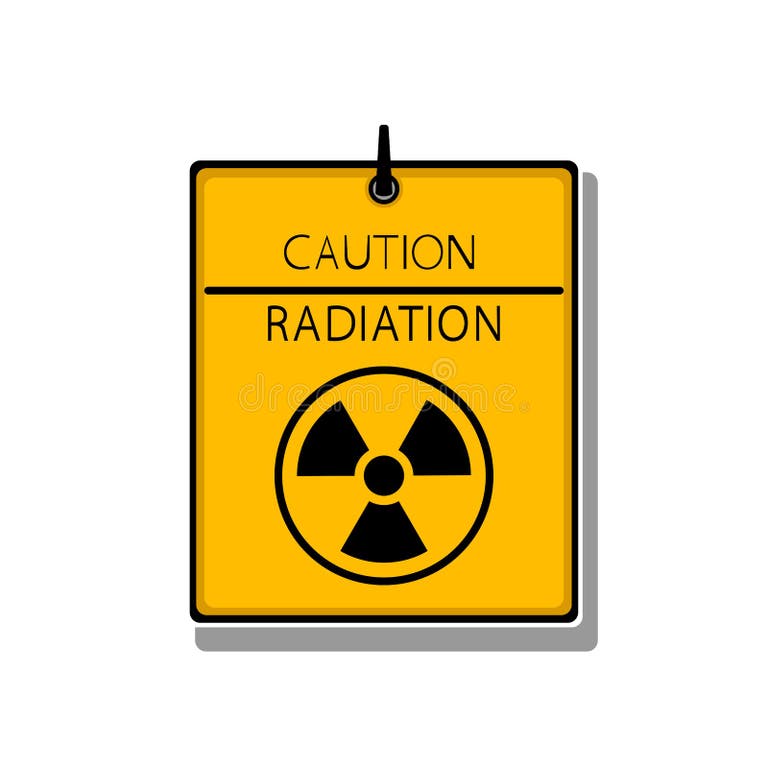 Caution Radiation stock vector. Illustration of attention - 258953447