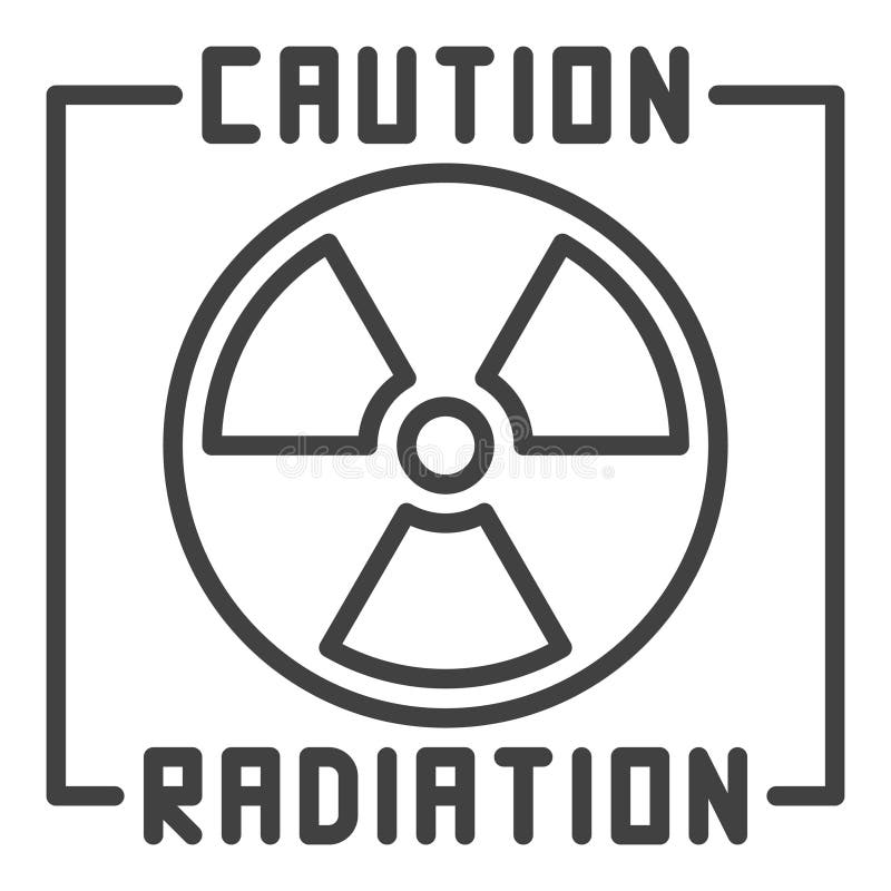 Caution Radiation Vector Radiation Warning Linear Icon or Logo Element ...