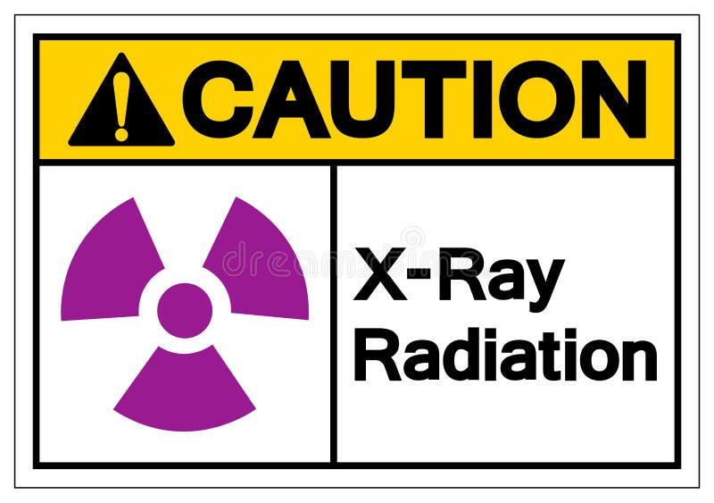 Caution X-Ray Radiation Symbol Sign, Vector Illustration, Isolate on ...