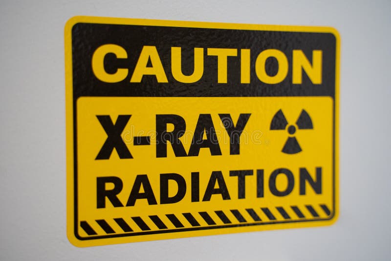 Caution, X-Ray Radiation Warning Sign Stock Photo - Image of notice ...