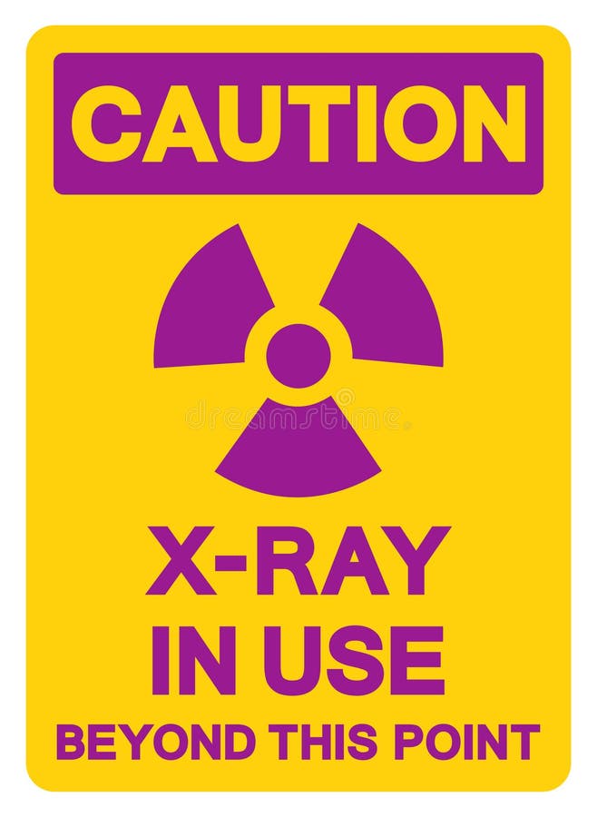 Caution X-ray in Use Beyond this Point Symbol Sign, Vector Illustration ...