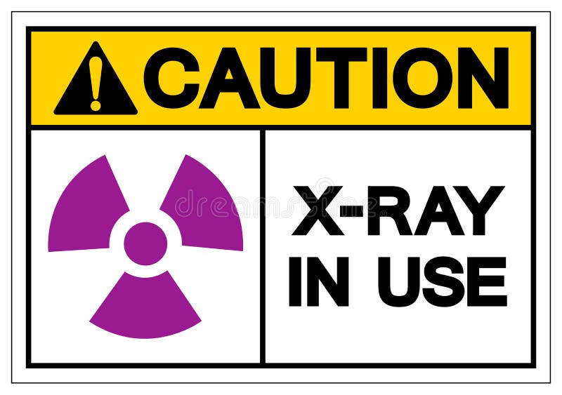 Caution X-Ray in Use Symbol Sign, Vector Illustration, Isolate on White ...