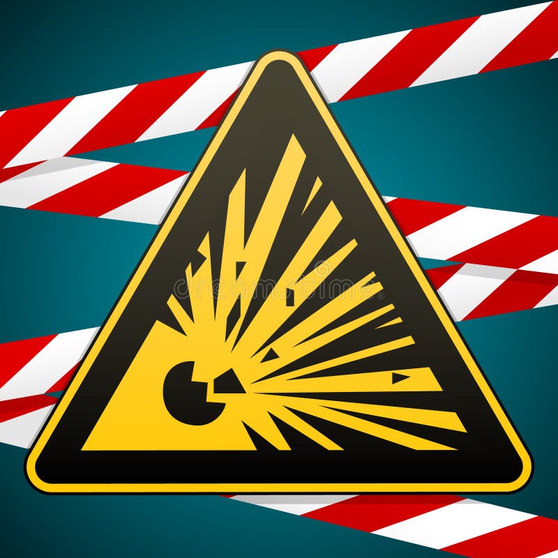 Risk Of Explosion - Triangle Sign Stock Illustration - Illustration of ...