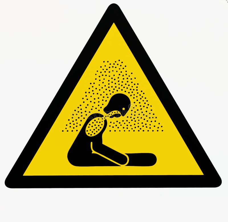 Caution, Risk of Suffocation Sign. Danger Asphyxia Stock Illustration ...