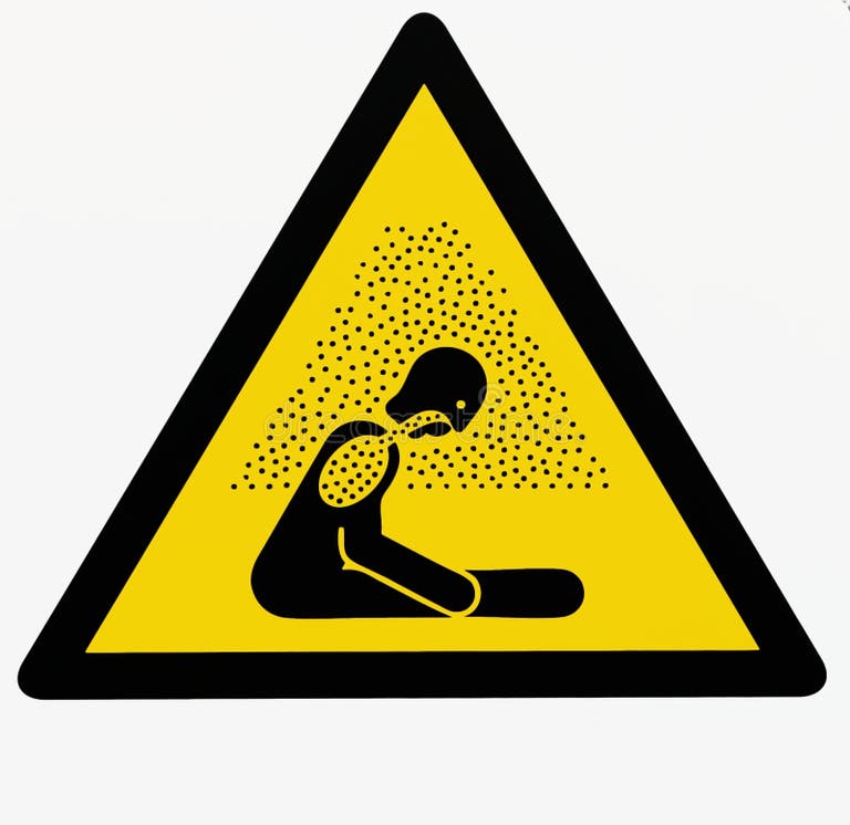 Caution, Risk of Suffocation Sign. Danger Asphyxia Stock Illustration ...