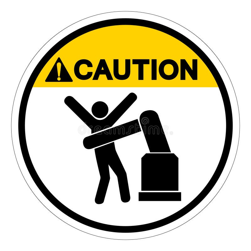 Caution Robot Symbol Sign, Vector Illustration, Isolate on White ...