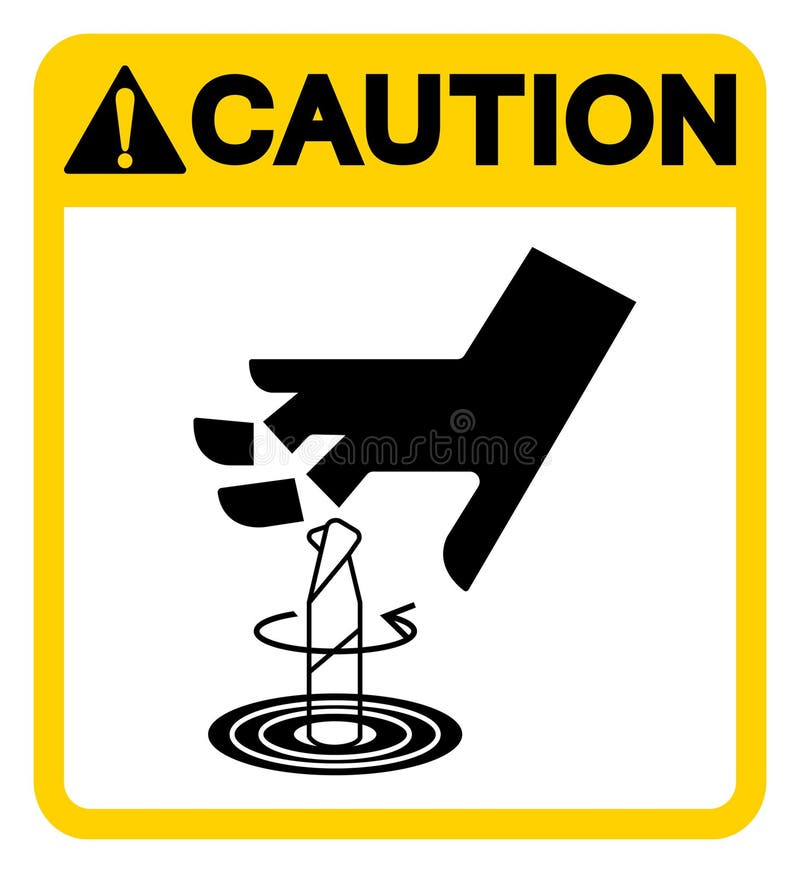 Caution Rotating Cutter Hazard Symbol Sign, Vector Illustration ...