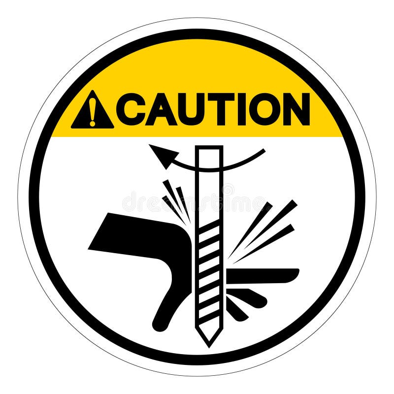 Rotating Cutting Hazard Symbol Sign, Vector Illustration, Isolate on ...