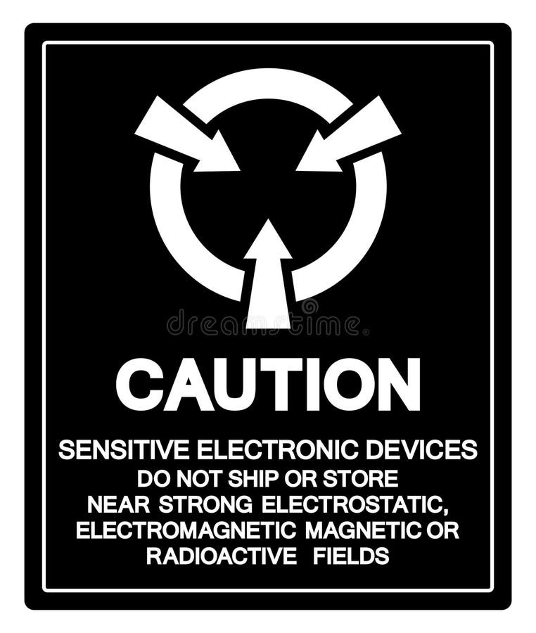 Caution Sensitive Electronic Devices Do Not Ship or Store Near Strong ...