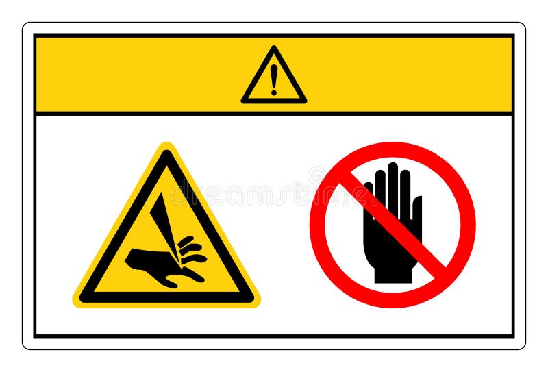 Caution Sharp Edges Watch Your Fingers Do Not Touch Symbol Sign, Vector ...