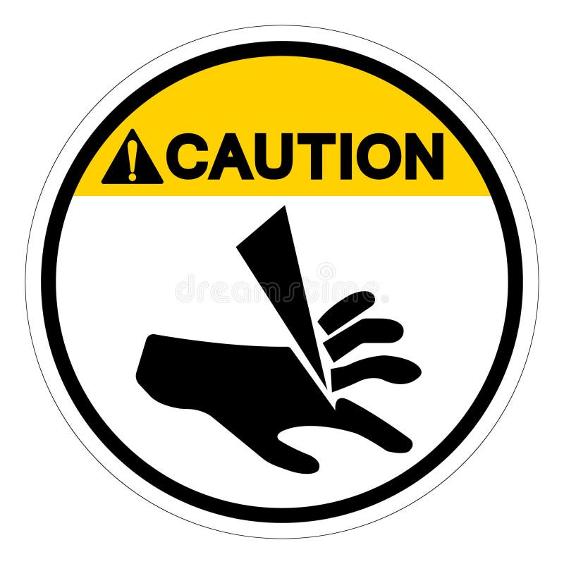 Caution Sharp Edges Watch Your Fingers Symbol Sign, Vector Illustration ...