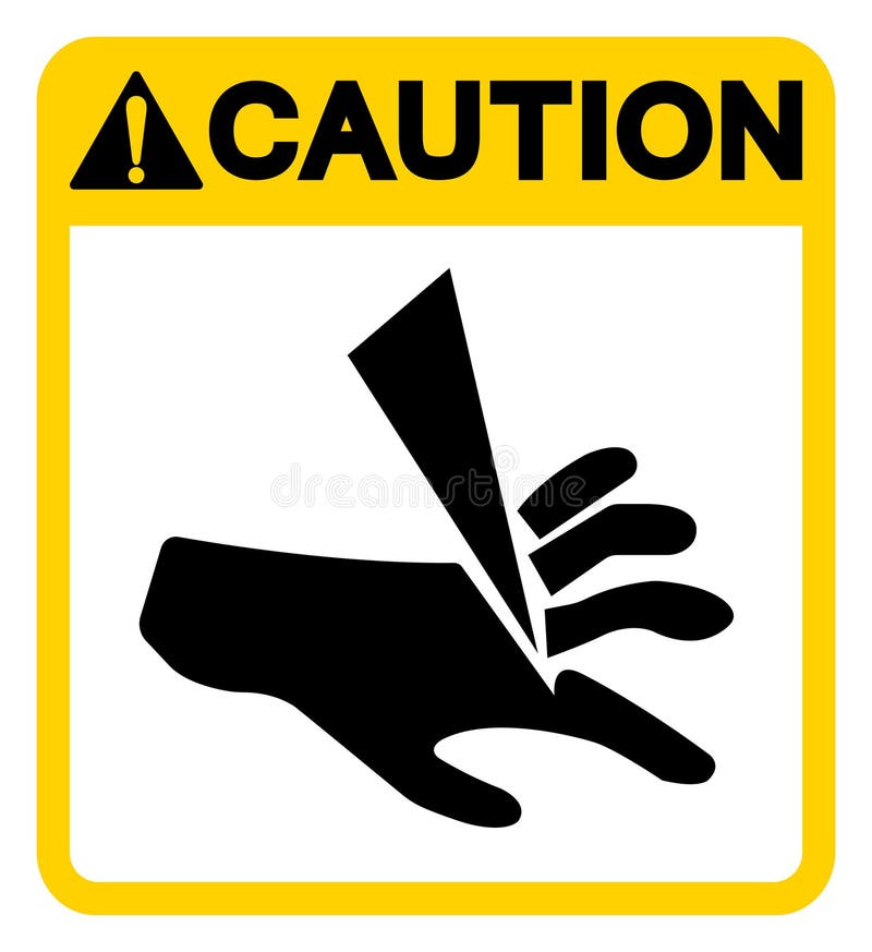 Caution Sharp Edges Watch Your Fingers Symbol Sign, Vector Illustration ...