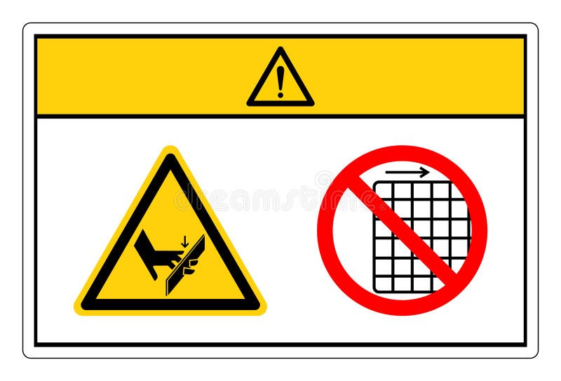 Caution Sharp Edges Will Cut Do Not Remove Guard Symbol Sign, Vector ...