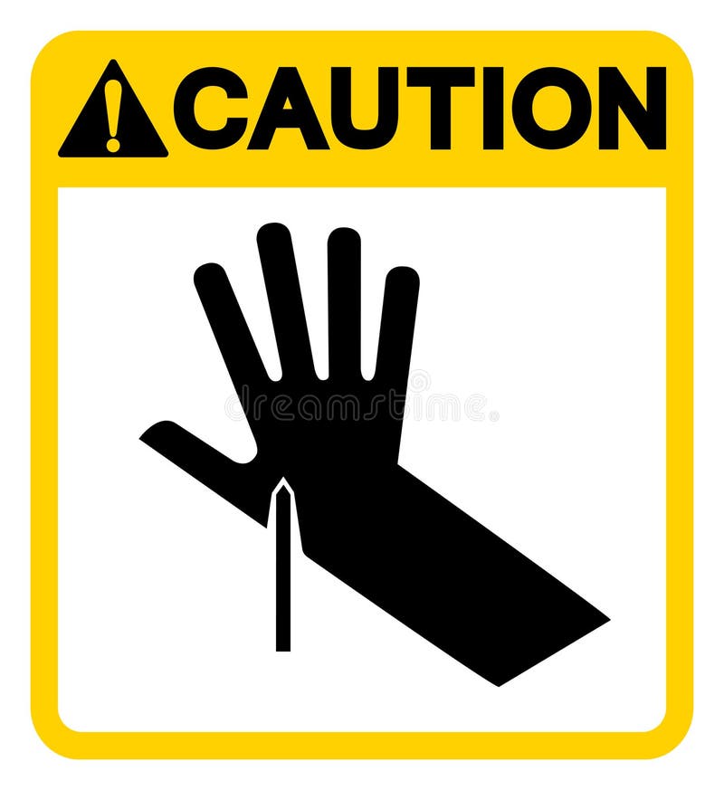 Caution Sharp Point Symbol Sign, Vector Illustration, Isolate on White ...