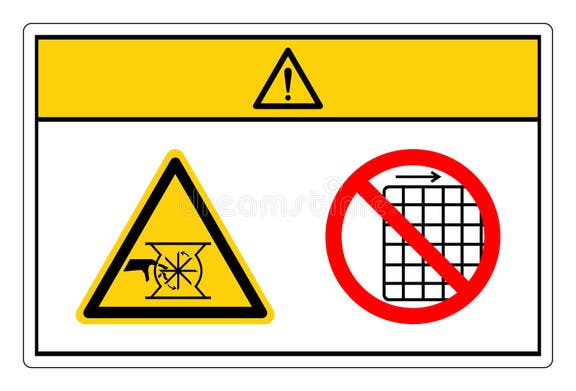 Caution Shear Points Sharp Edges Do Not Remove Guard Symbol Sign ...