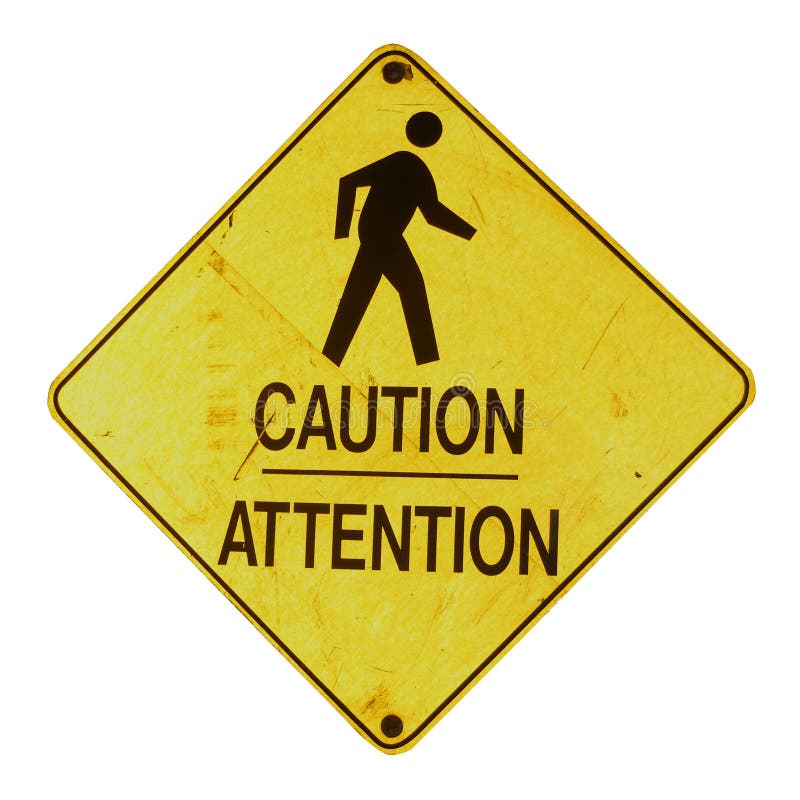 Caution road sign isolated stock image. Image of caution - 14912905