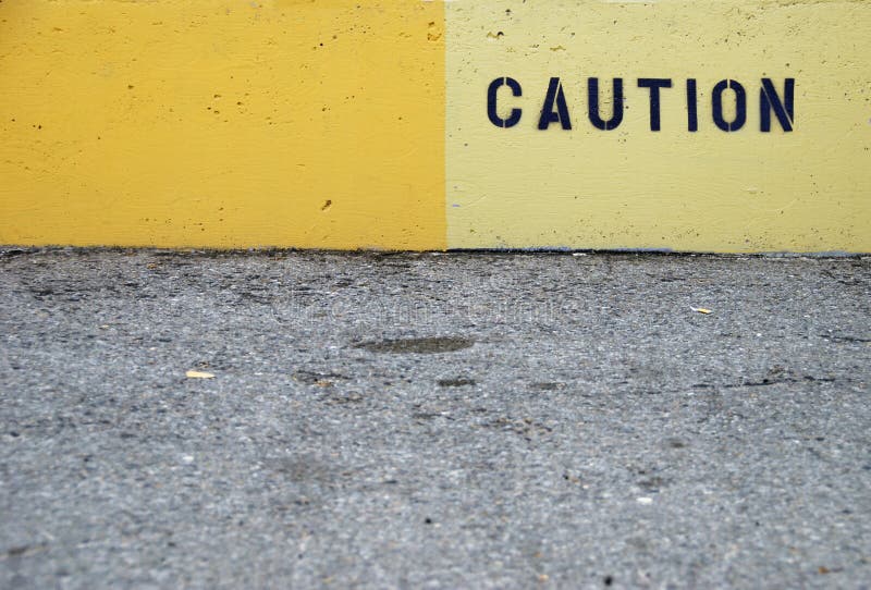 Caution Sign stock image. Image of concrete, instruction - 2503761