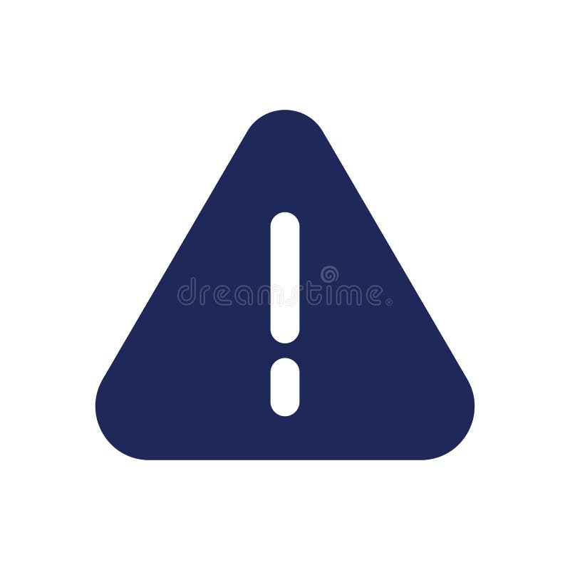 Caution Sign Black Glyph Ui Icon Stock Vector - Illustration of ...