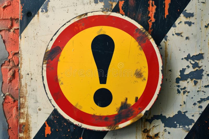 A Caution Sign with a Bold Exclamation Mark, Suitable for Warning ...