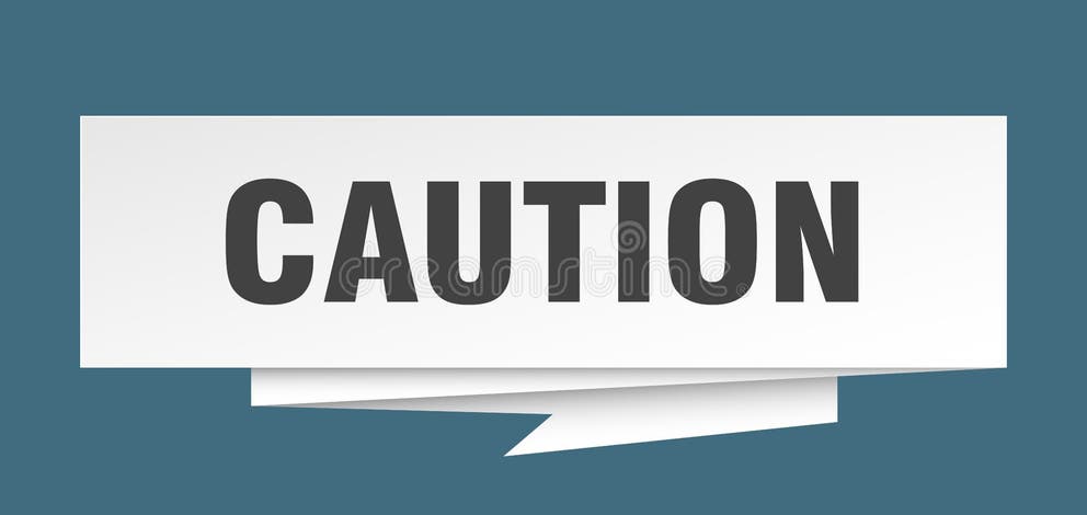 Caution stock vector. Illustration of seal, badge, flyer - 124320848