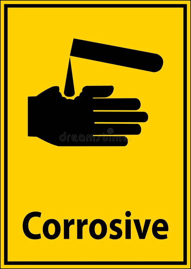 Caution Corrosive Materials Stock Illustrations – 236 Caution Corrosive ...