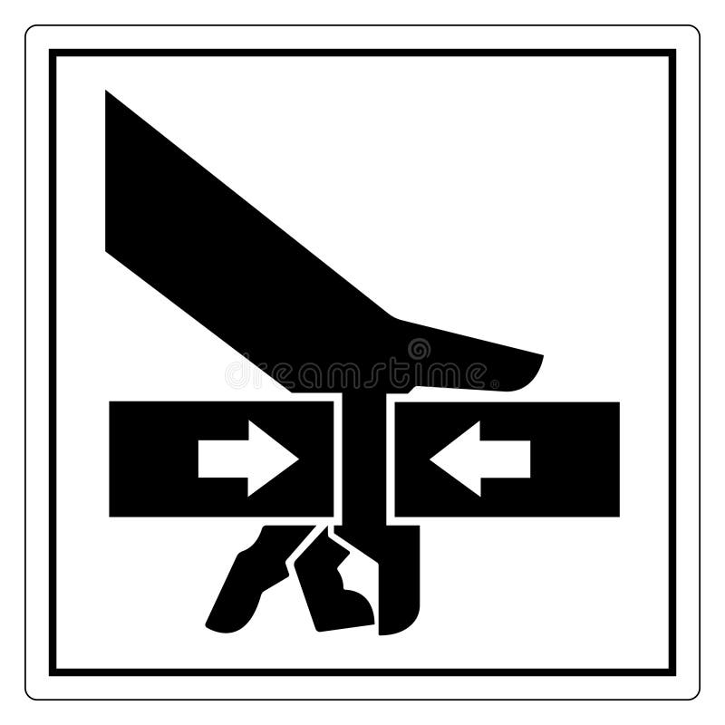 Caution Sign for Cutting Hazard in Work Area Stock Vector ...